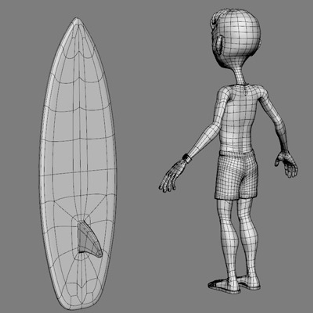 Boy Surf 3d Model