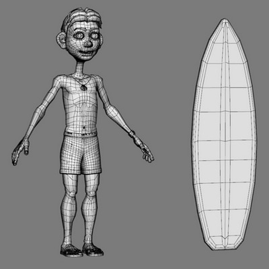 Boy Surf 3d Model