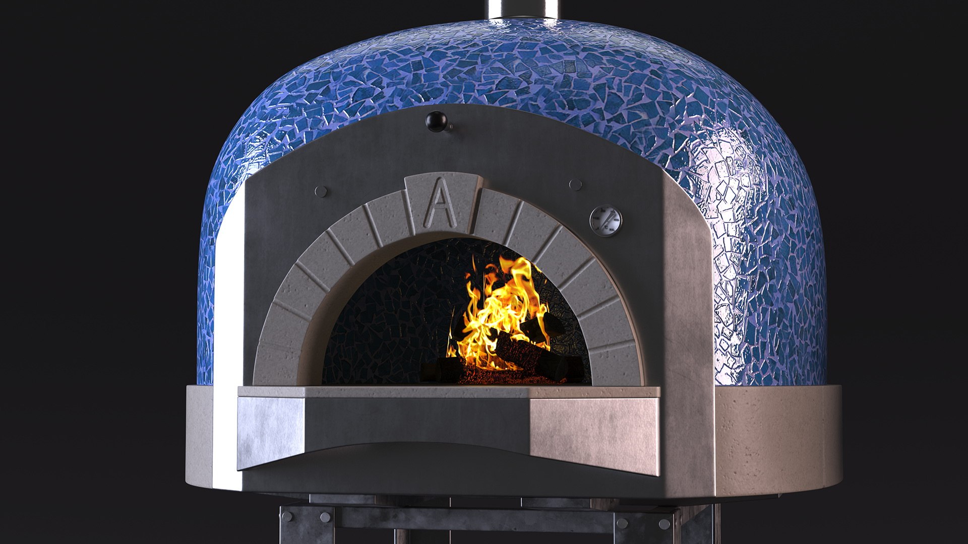 3D Rustic Italian Pizza Oven Blue - TurboSquid 2063607
