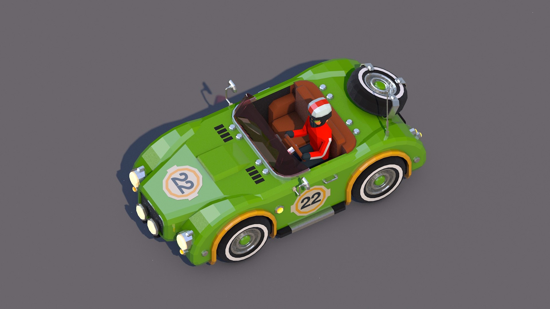 Race Car - Green 3D Model - TurboSquid 2131643