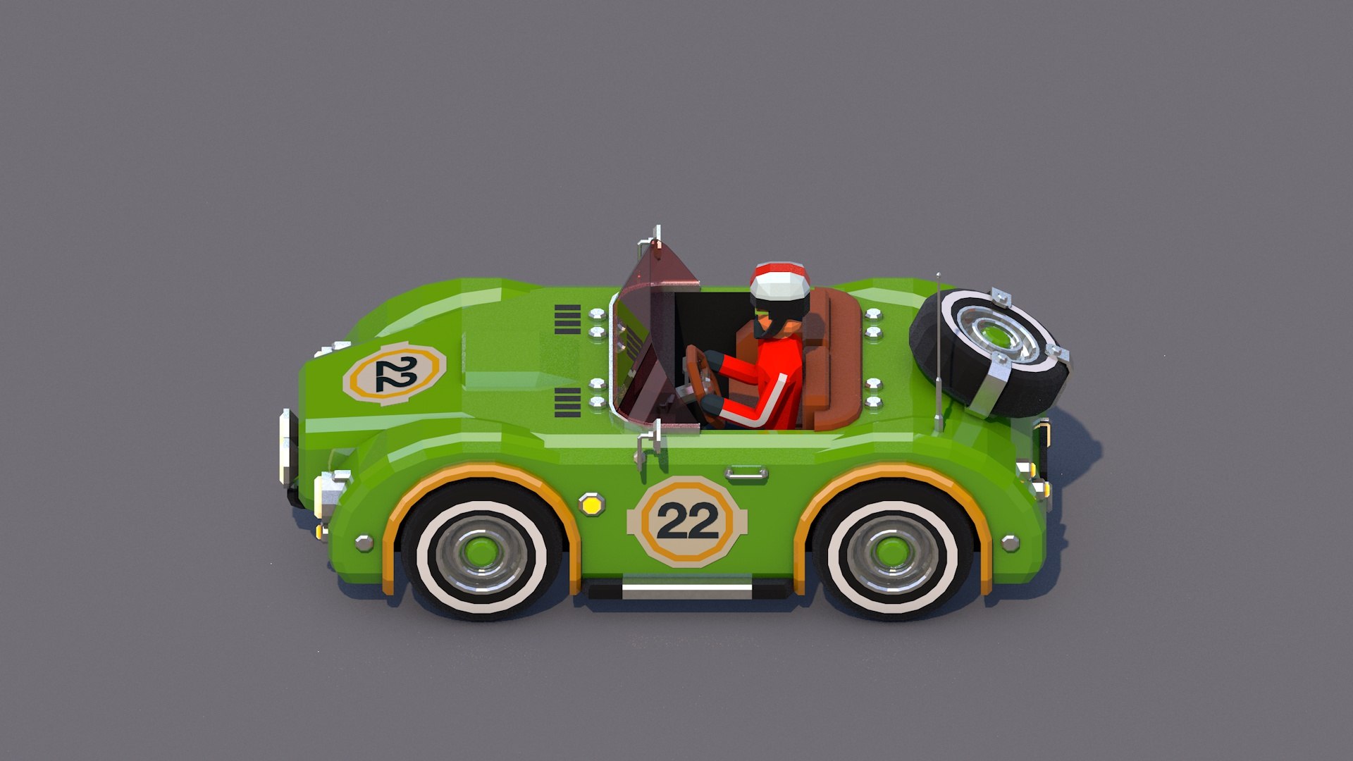 Race Car - Green 3D Model - TurboSquid 2131643