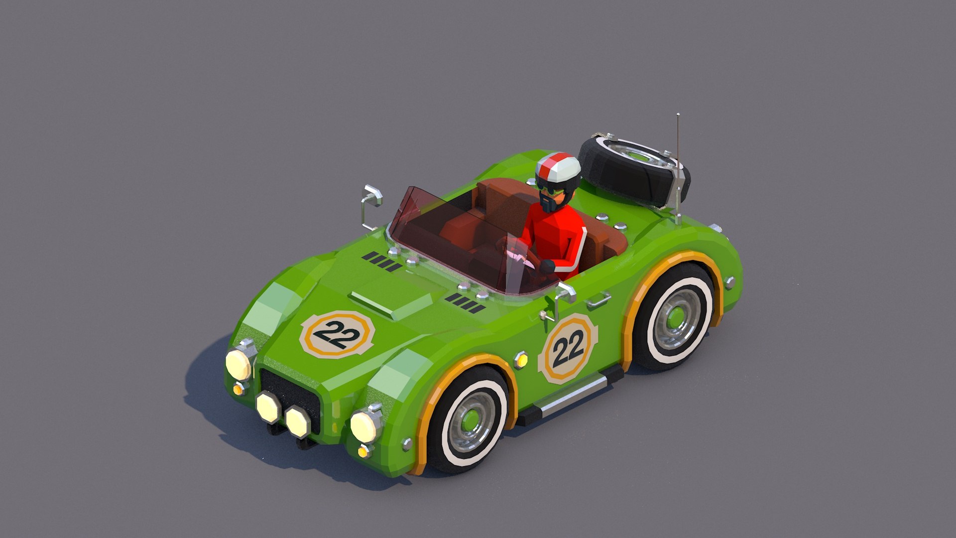 Race Car - Green 3D Model - TurboSquid 2131643