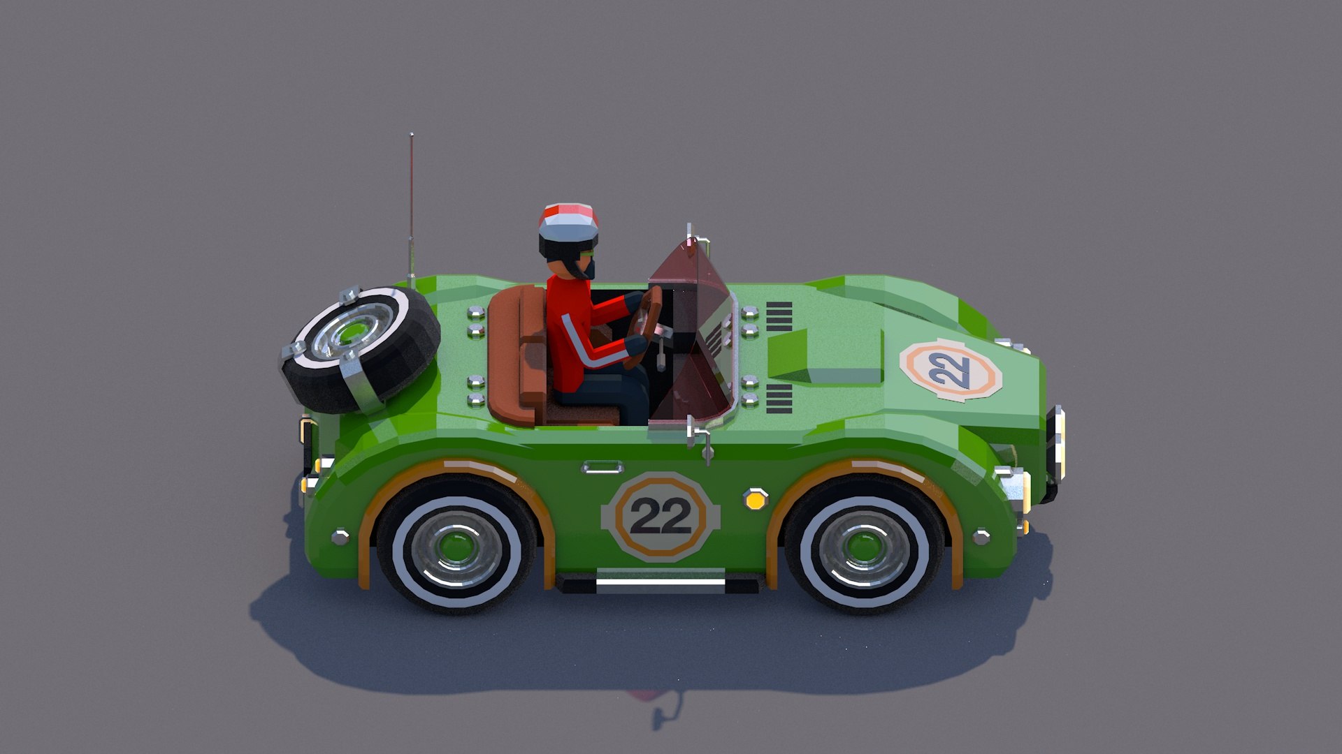 Race Car - Green 3D Model - TurboSquid 2131643