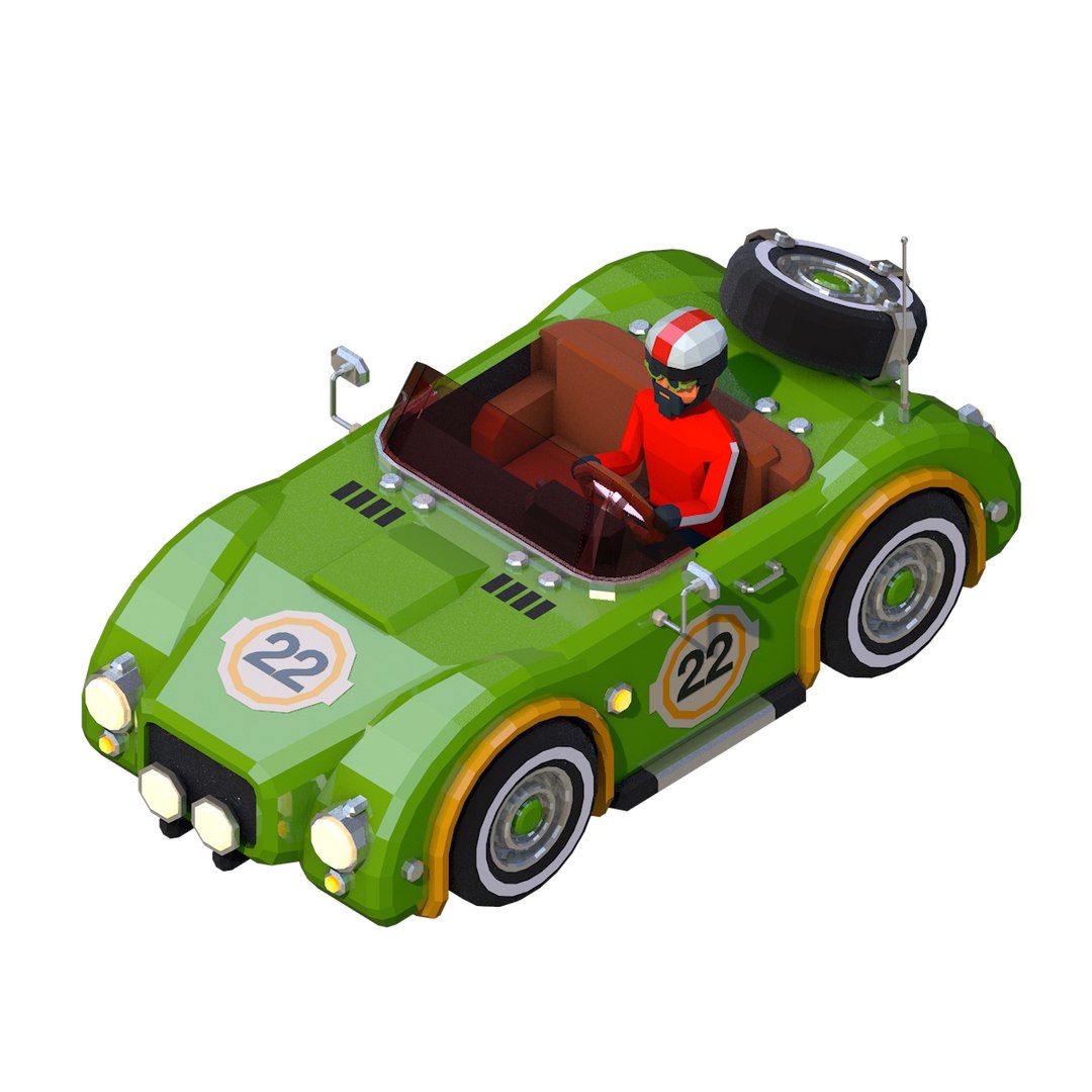 Race Car - Green 3D Model - TurboSquid 2131643