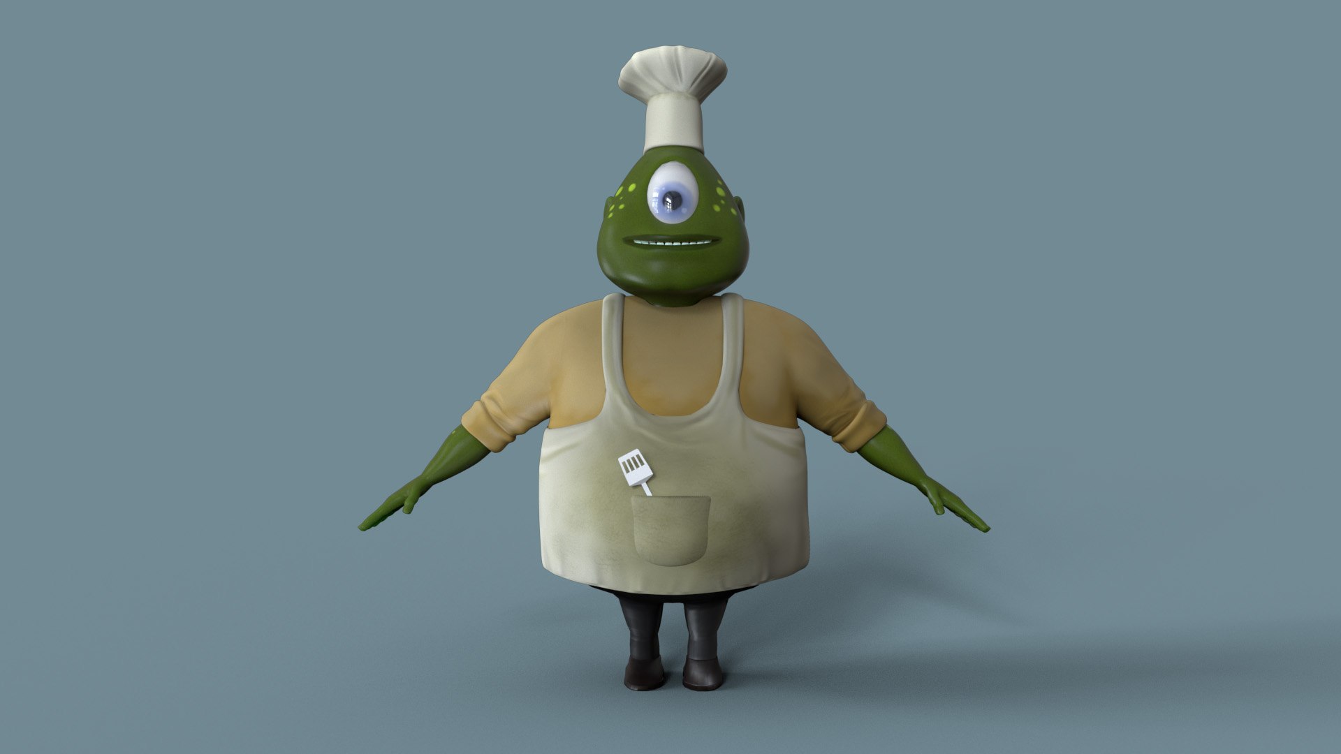 Alien chef model - TurboSquid 1542655