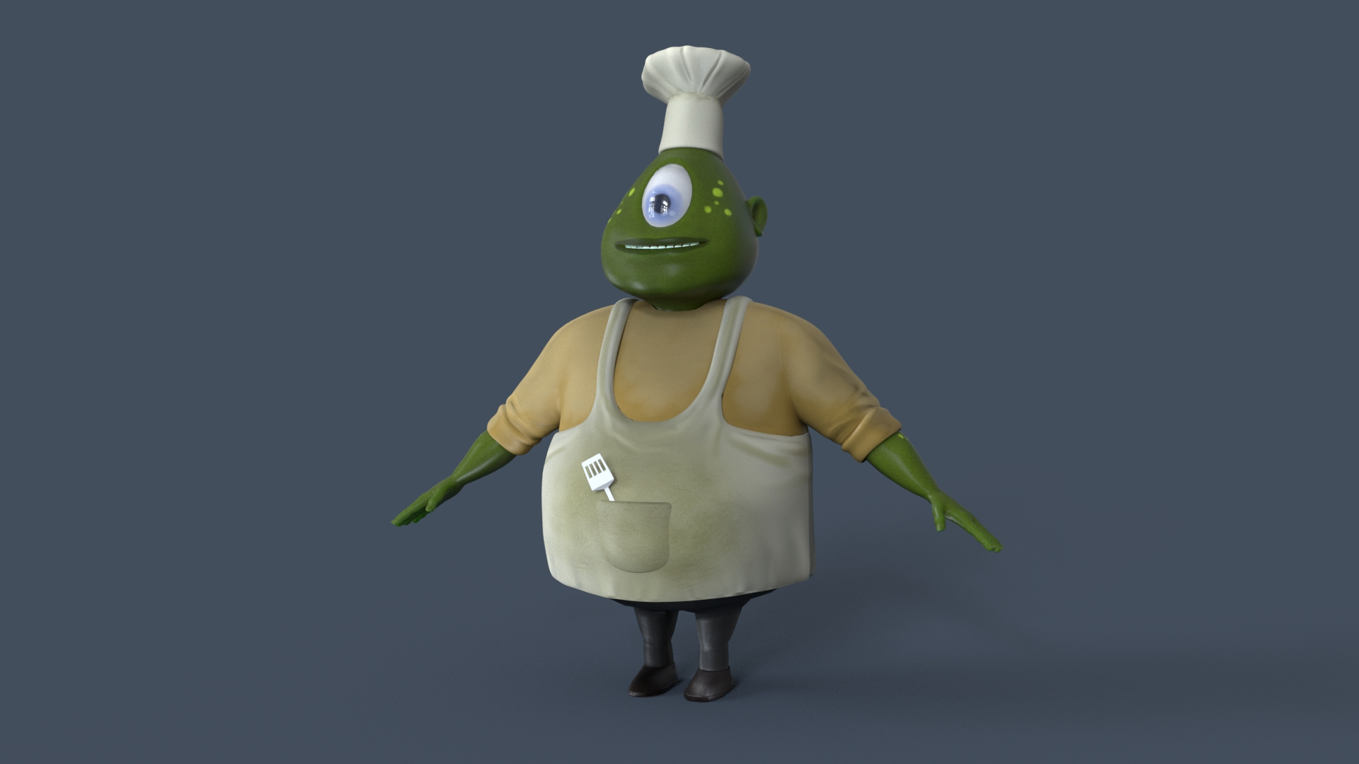 Alien chef model - TurboSquid 1542655