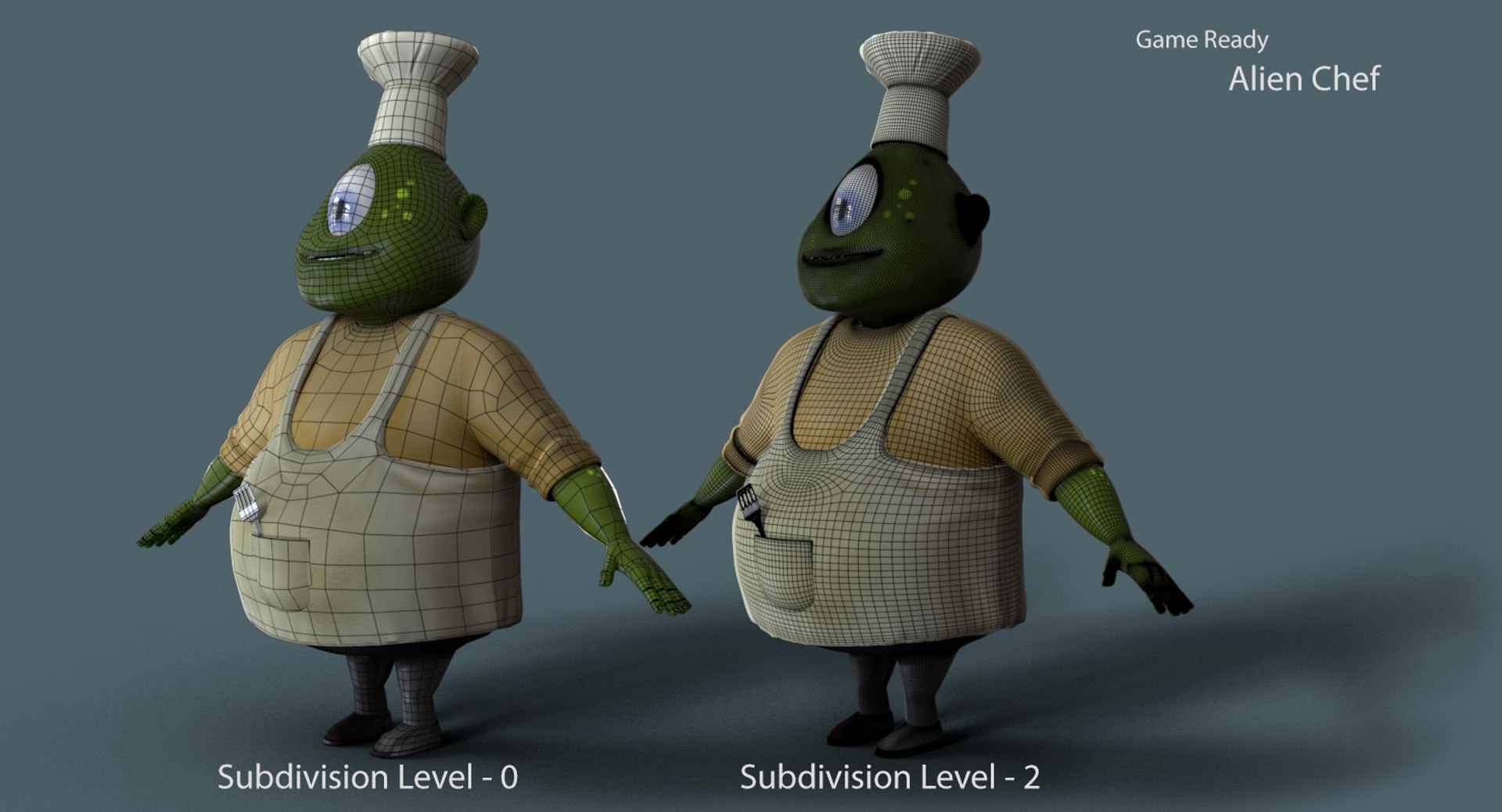 Alien chef model - TurboSquid 1542655