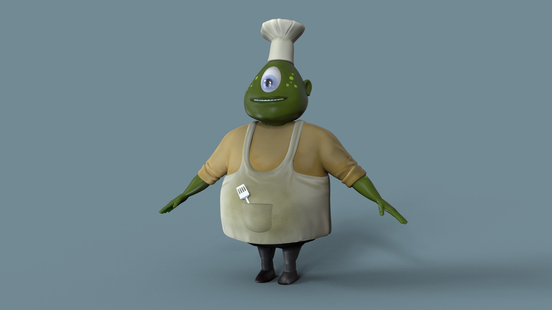 Alien chef model - TurboSquid 1542655