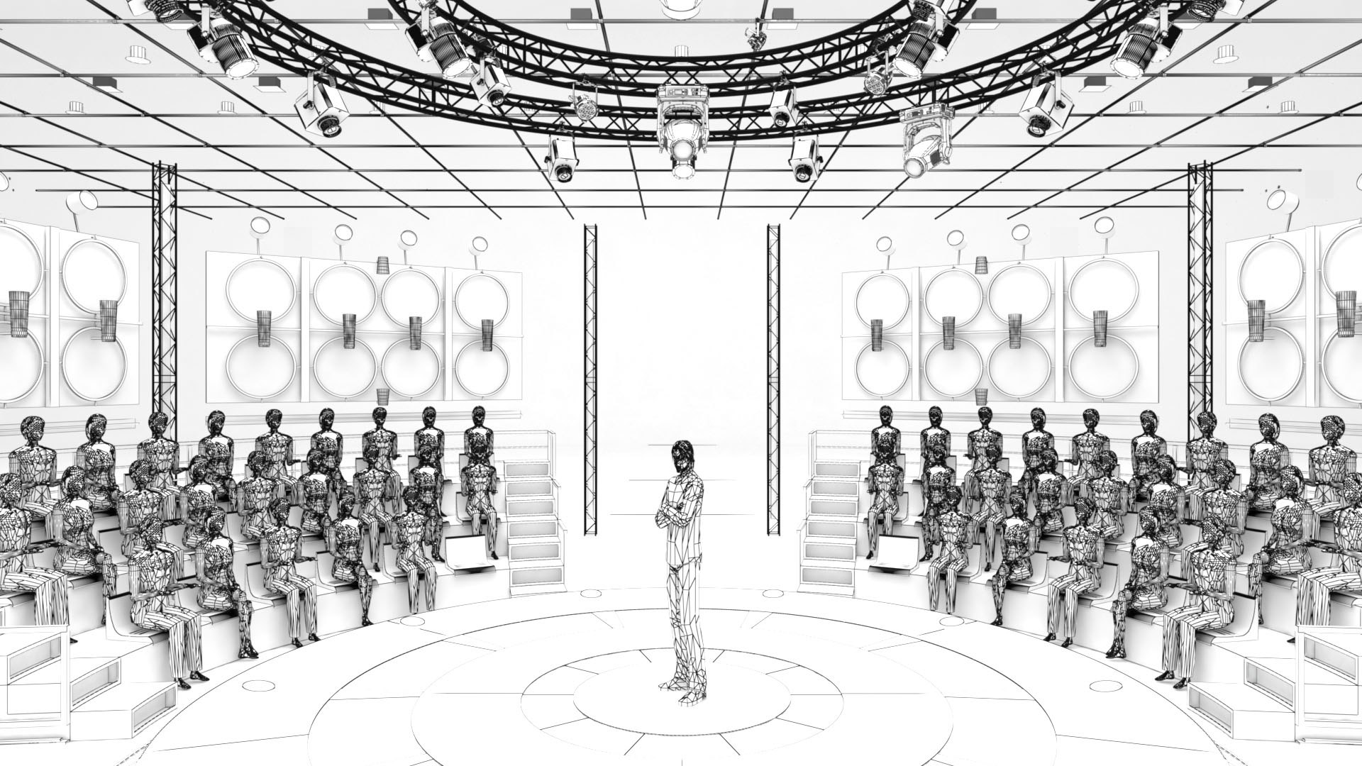 Virtual TV Studio Entertainment Set 3 3D Model - TurboSquid 1987902