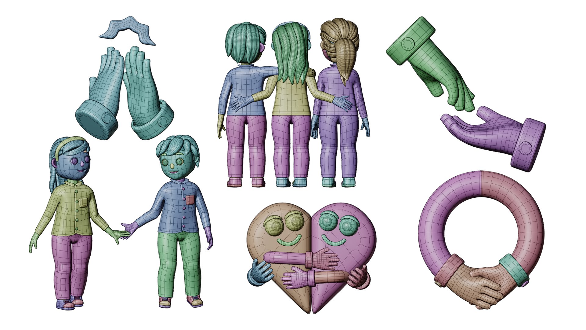 Friendship Day 3D Collection 3D Model - TurboSquid 2258263