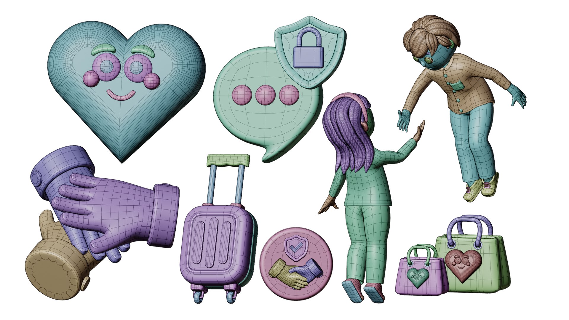 Friendship Day 3D Collection 3D Model - TurboSquid 2258263