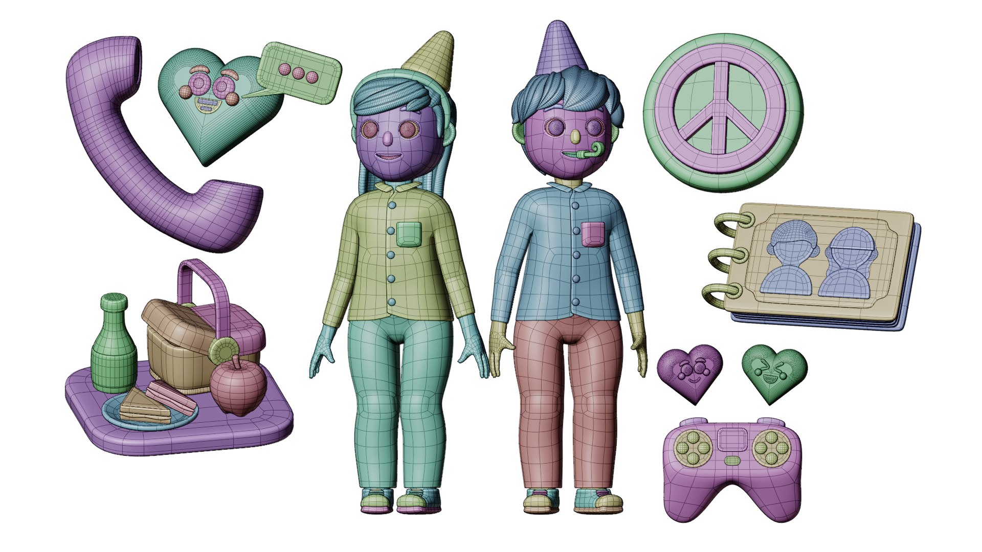 Friendship Day 3D Collection 3D Model - TurboSquid 2258263