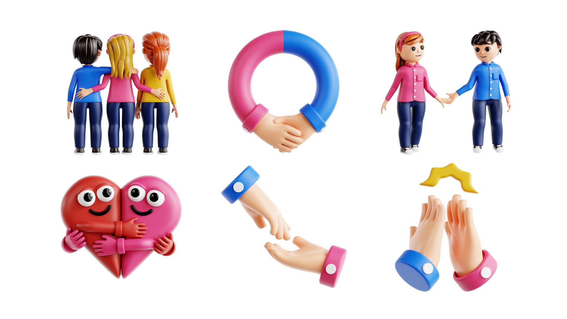 Friendship Day 3D Collection 3D Model - TurboSquid 2258263