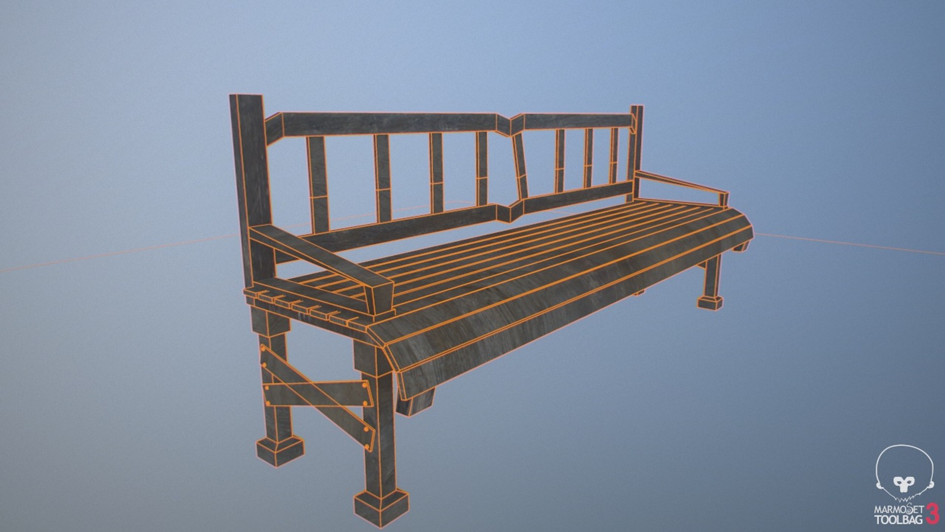 3d bench model