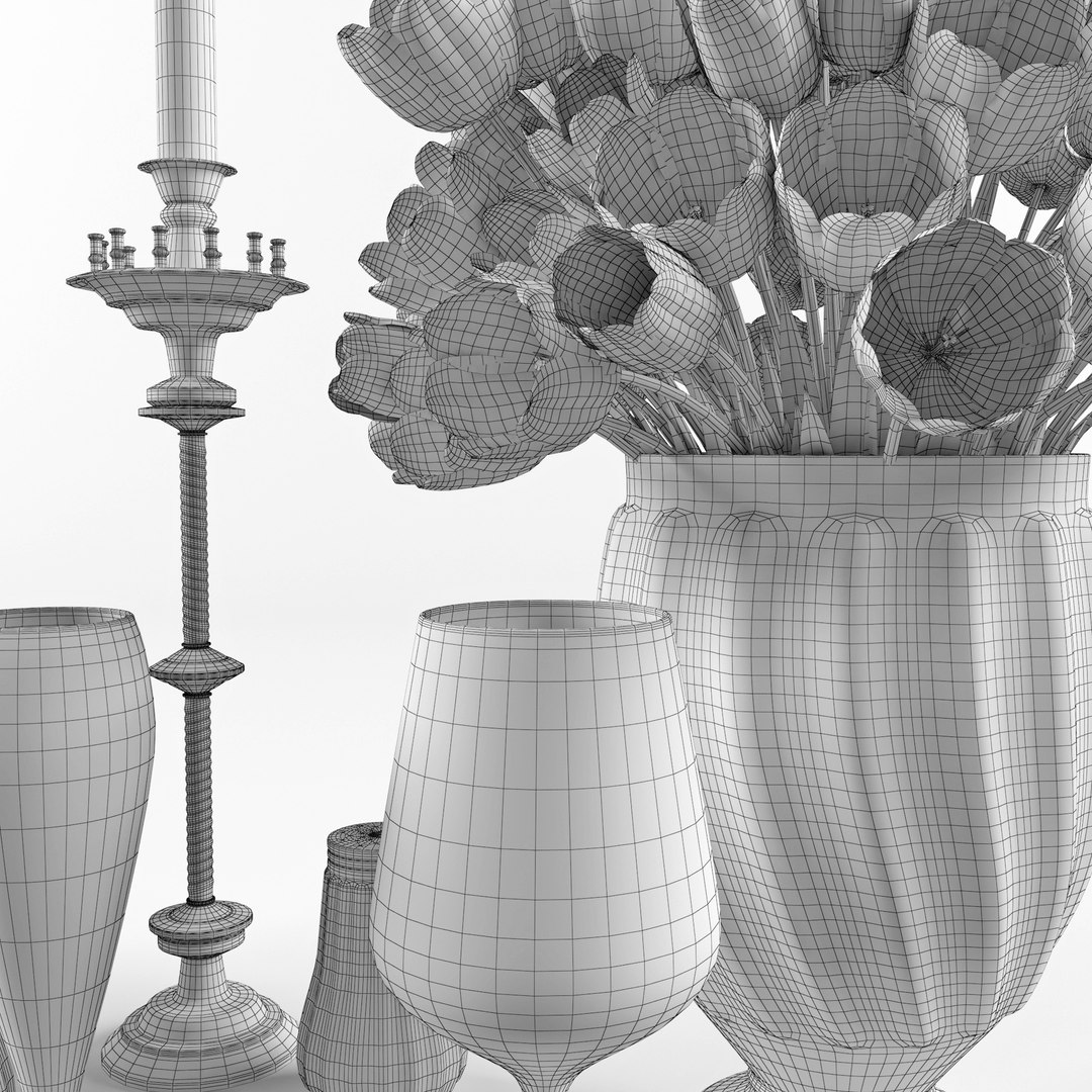 Free 3D set dinner table 1 model - TurboSquid 1248545