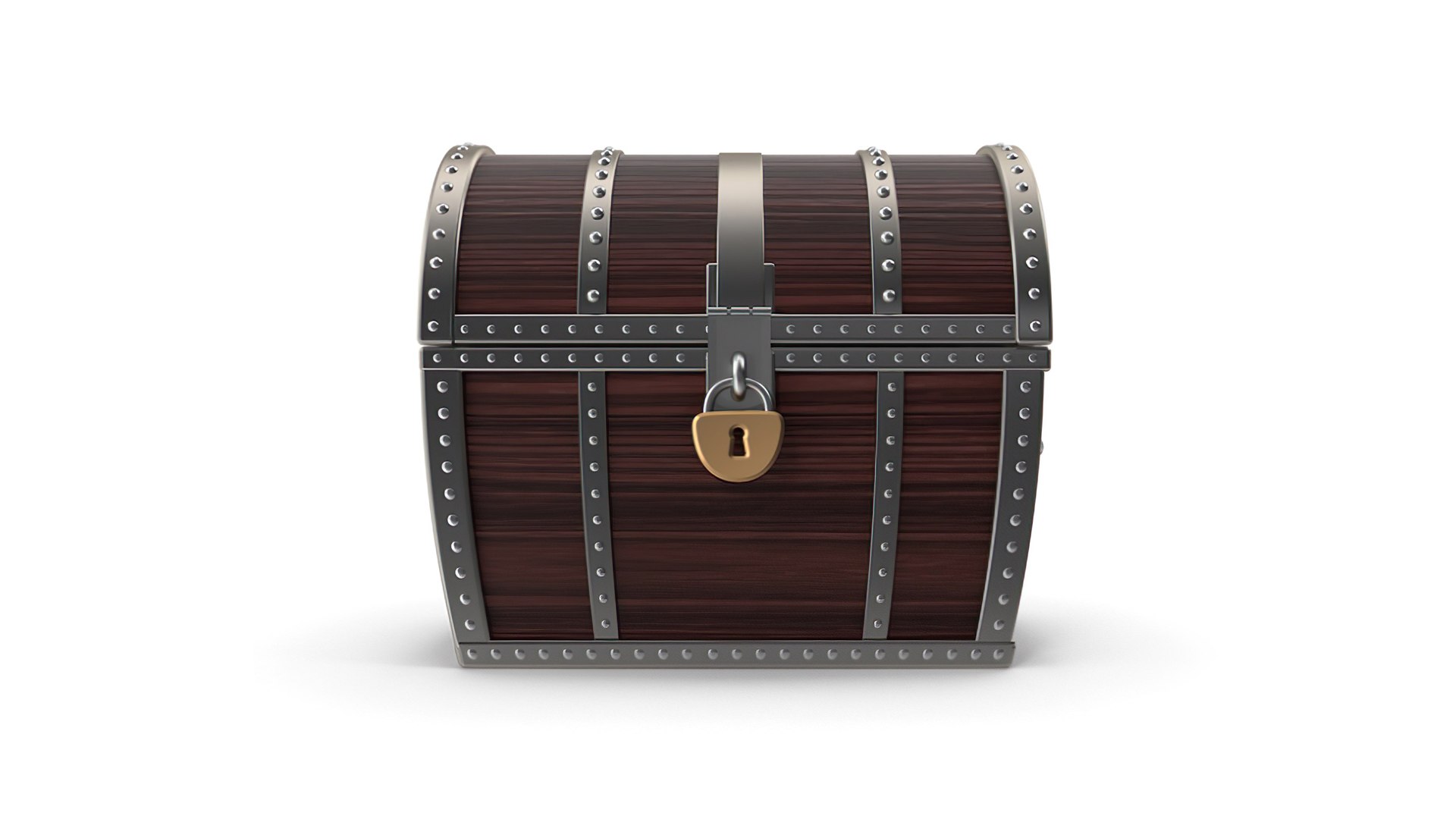 Closed Treasure Chest With Padlock 3D Model - TurboSquid 2019214