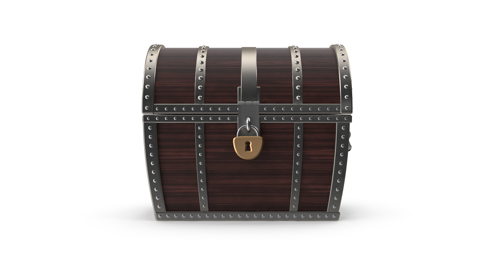 Closed Treasure Chest With Padlock 3D Model - TurboSquid 2019214