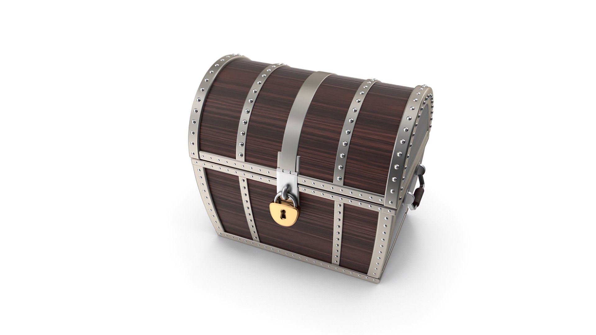 Closed Treasure Chest With Padlock 3D Model - TurboSquid 2019214
