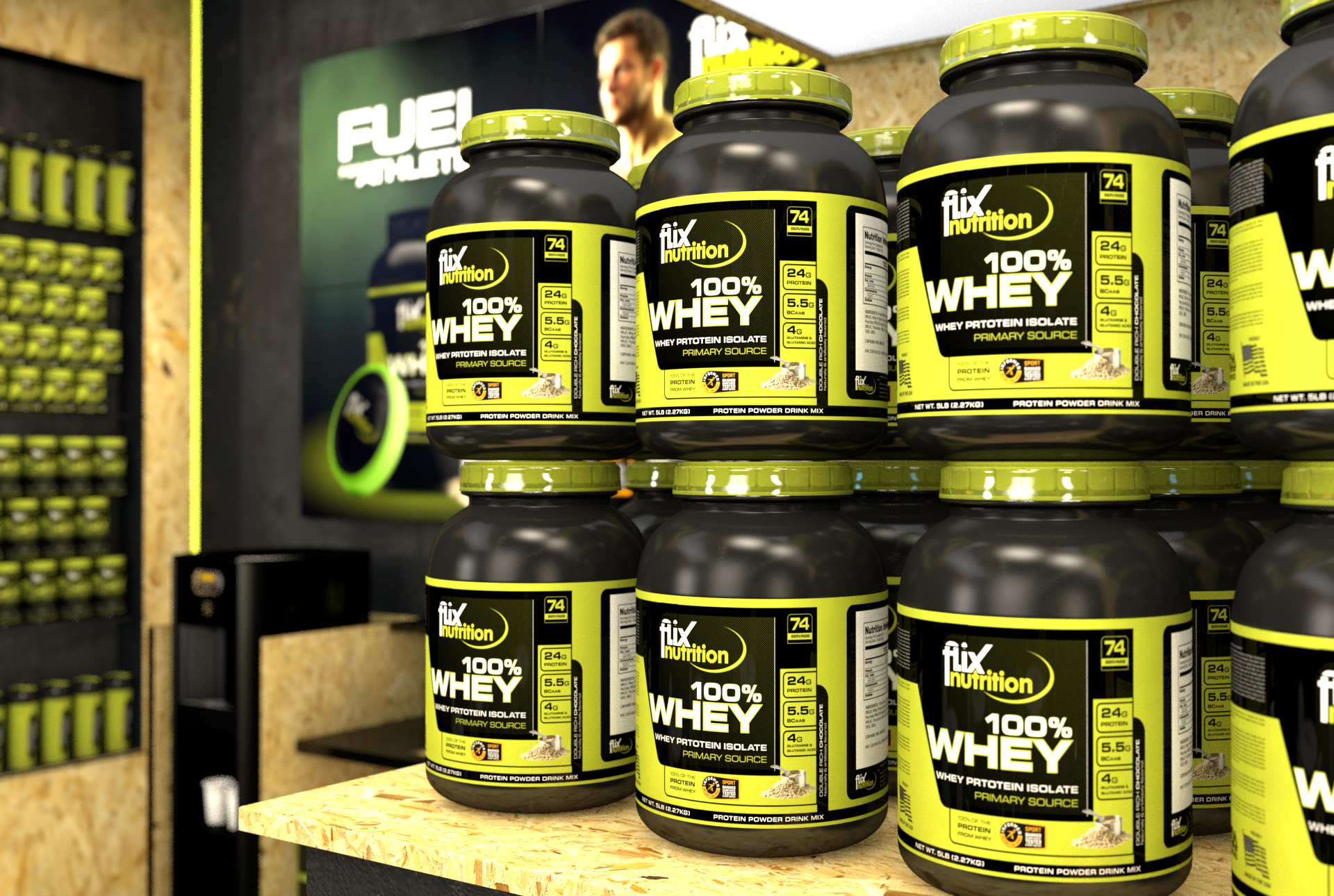 modèle 3D de stand de nutrition sportive - TurboSquid 1933268