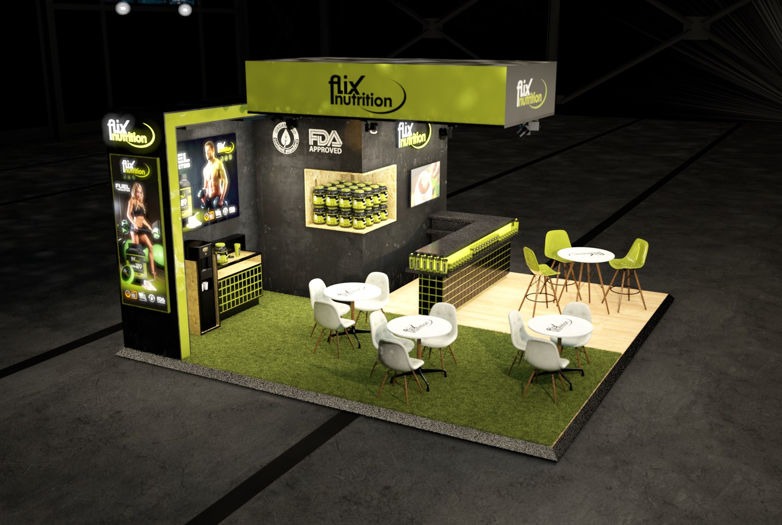 3D Sport Nutrition Stand Model - TurboSquid 1933268