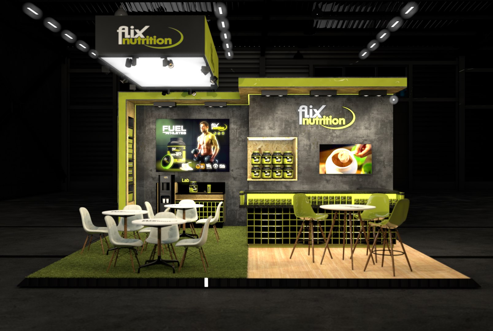 3D Sport Nutrition Stand Model - TurboSquid 1933268