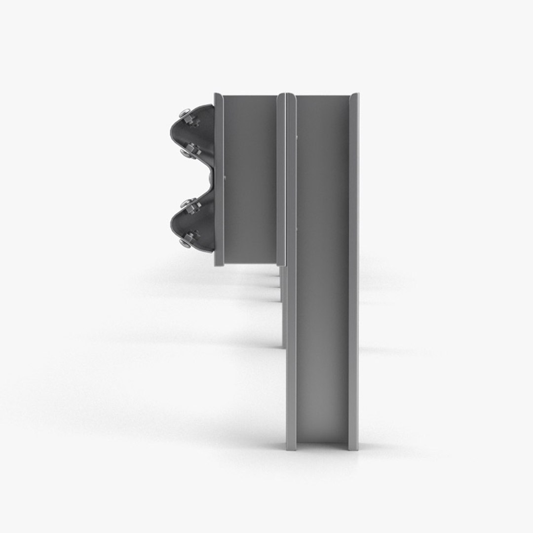 3D Thrie-Beam to W Beam Guardrail Barrier Transition - TurboSquid 1786766