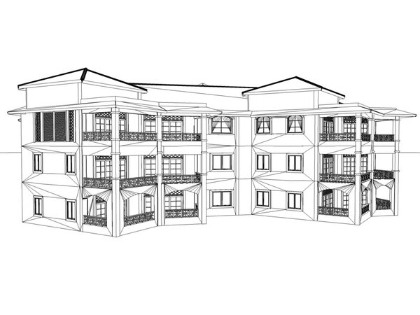 victorian style house 3d model