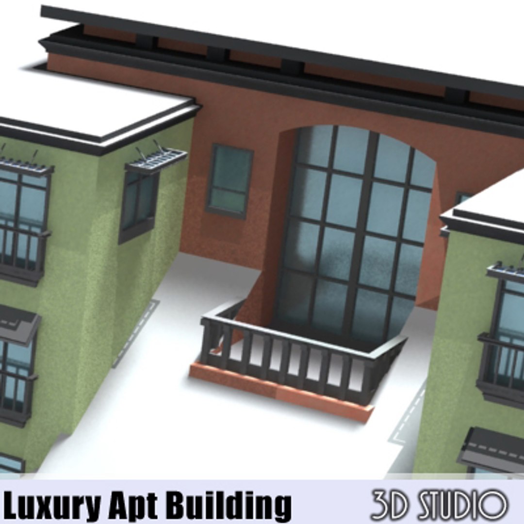 5 Story Luxury Apartment Building 3d Model