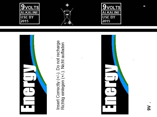 battery 9v 9 3d model