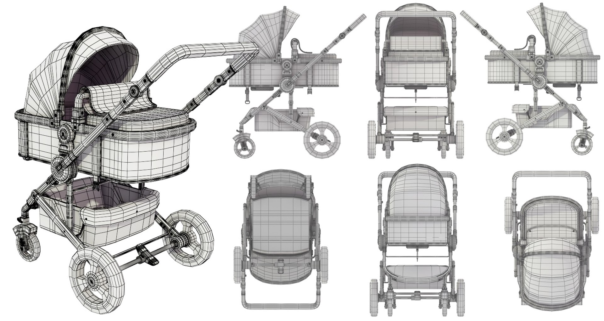 3D stroller - TurboSquid 1440448