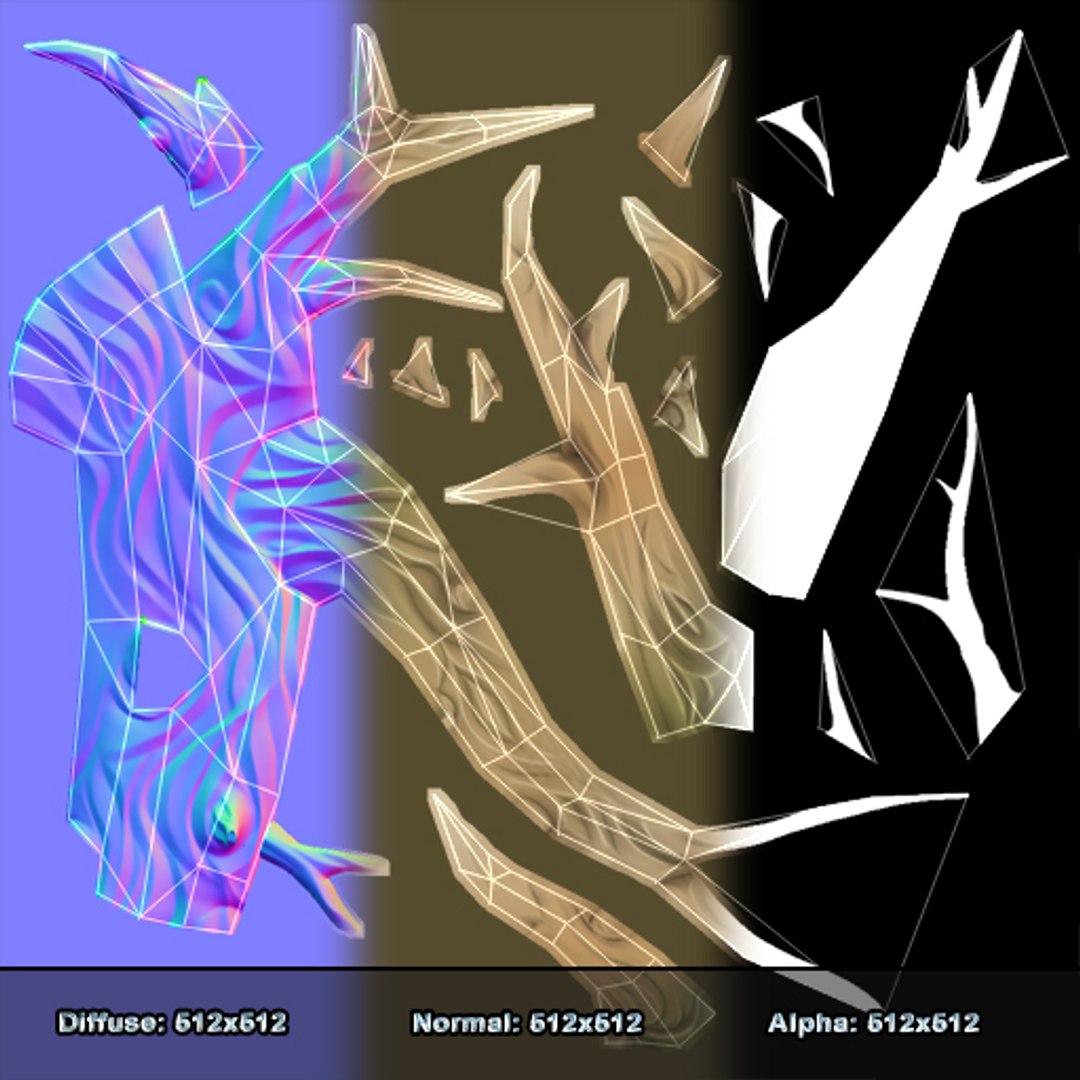 Cartoon Roots 3d Model