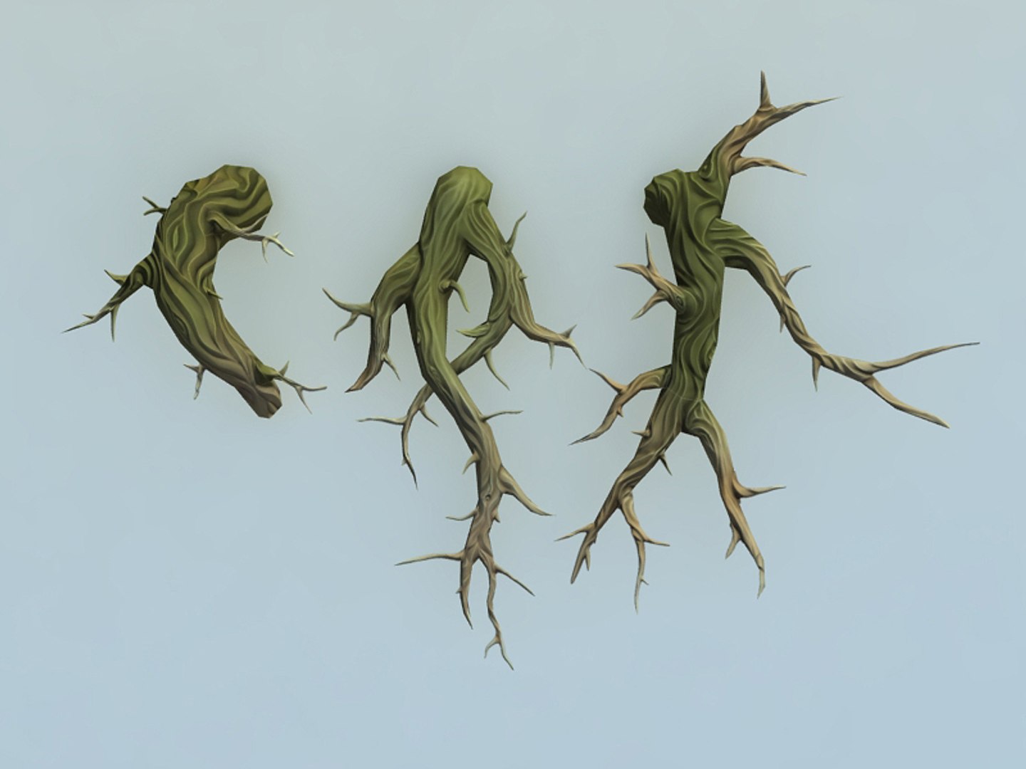 Cartoon Roots 3d Model