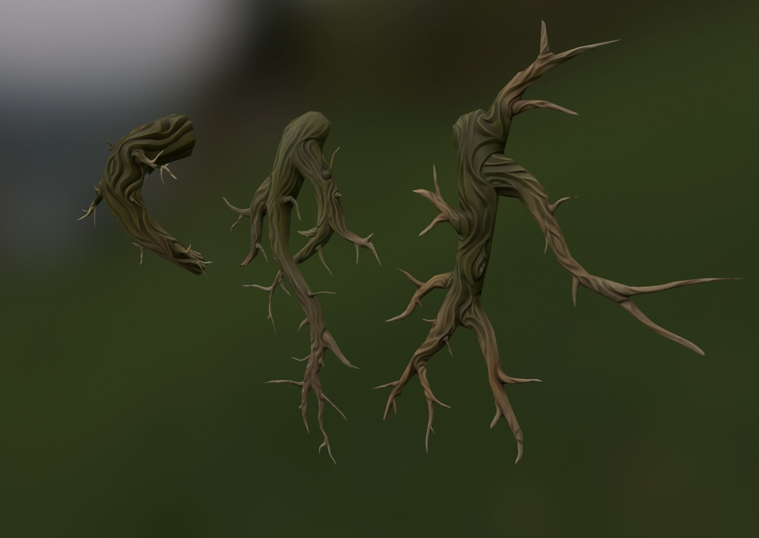 Cartoon Roots 3d Model