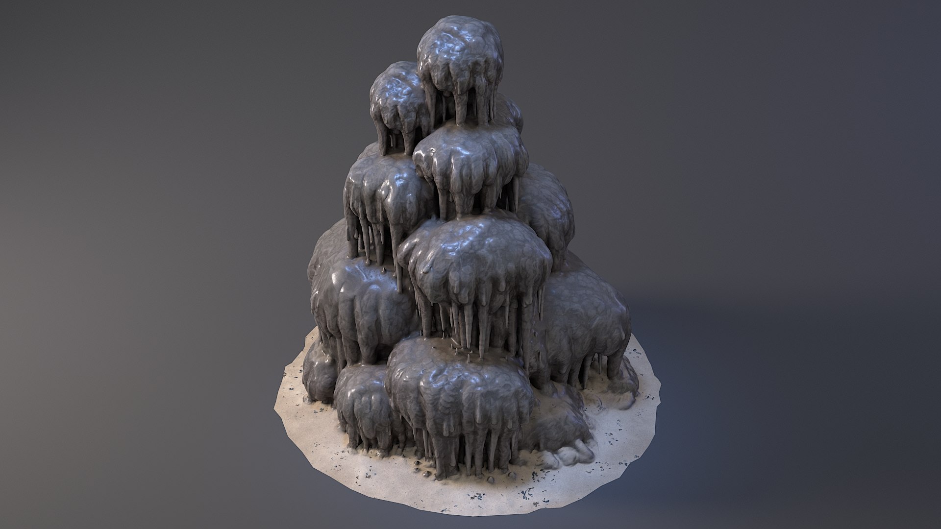 Cave Stalagmites 01 PBR 3D Model - TurboSquid 2016460