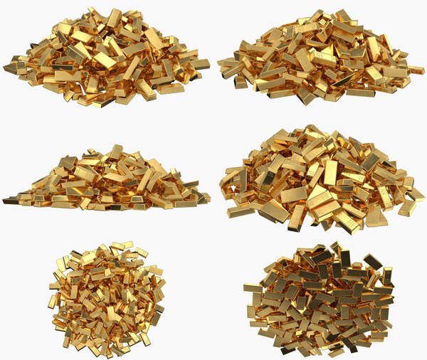 Gold Bar Collection model - TurboSquid 1868122
