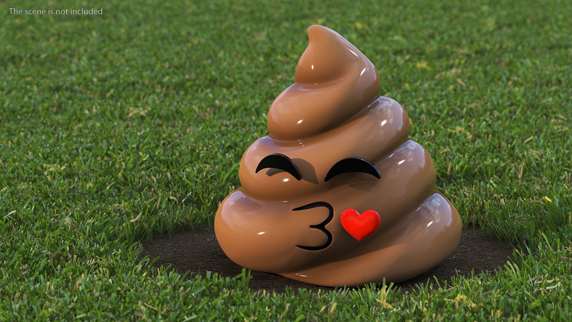 Kissing Face Poop Emoji Smile 3D Model - TurboSquid 1801266