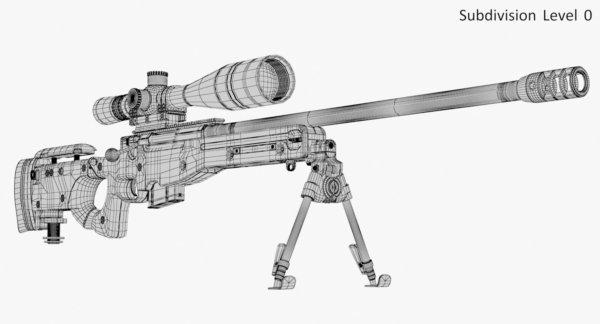 Realistic L96a1 338 Lapua Model - TurboSquid 1340079