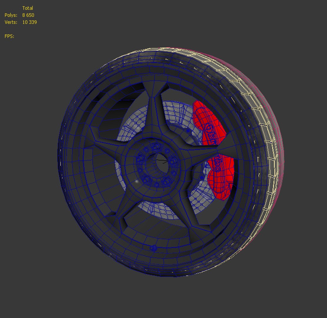 3d Obj Car Wheel