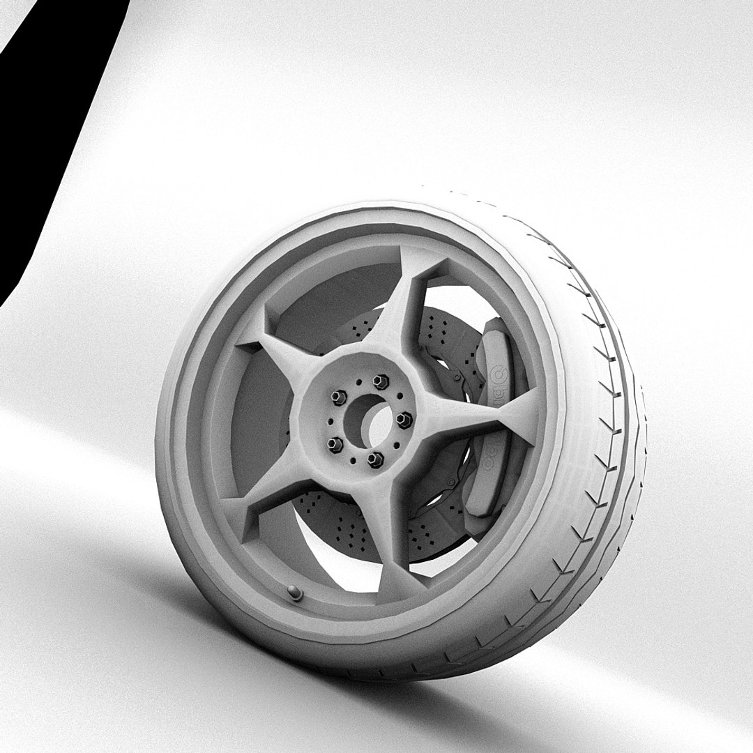 3d Obj Car Wheel