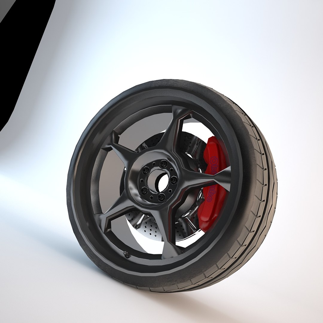 3d Obj Car Wheel