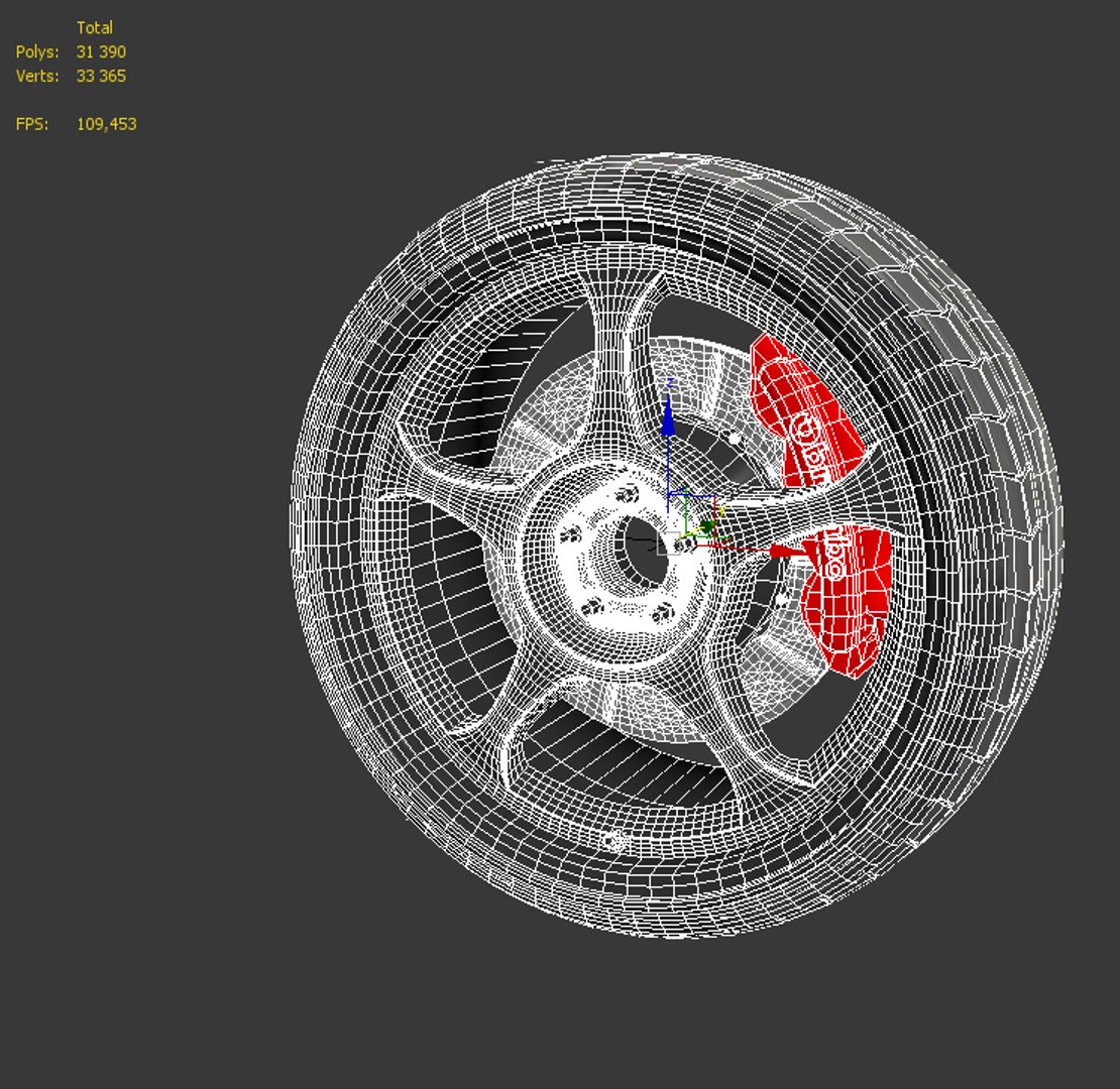 3d Obj Car Wheel