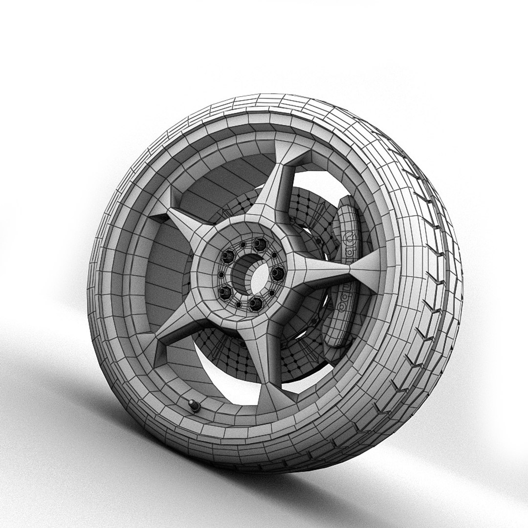 3d Obj Car Wheel
