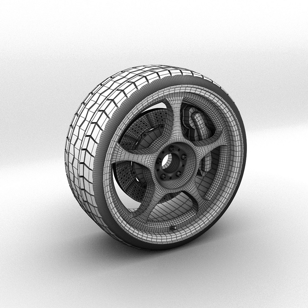 3d Obj Car Wheel