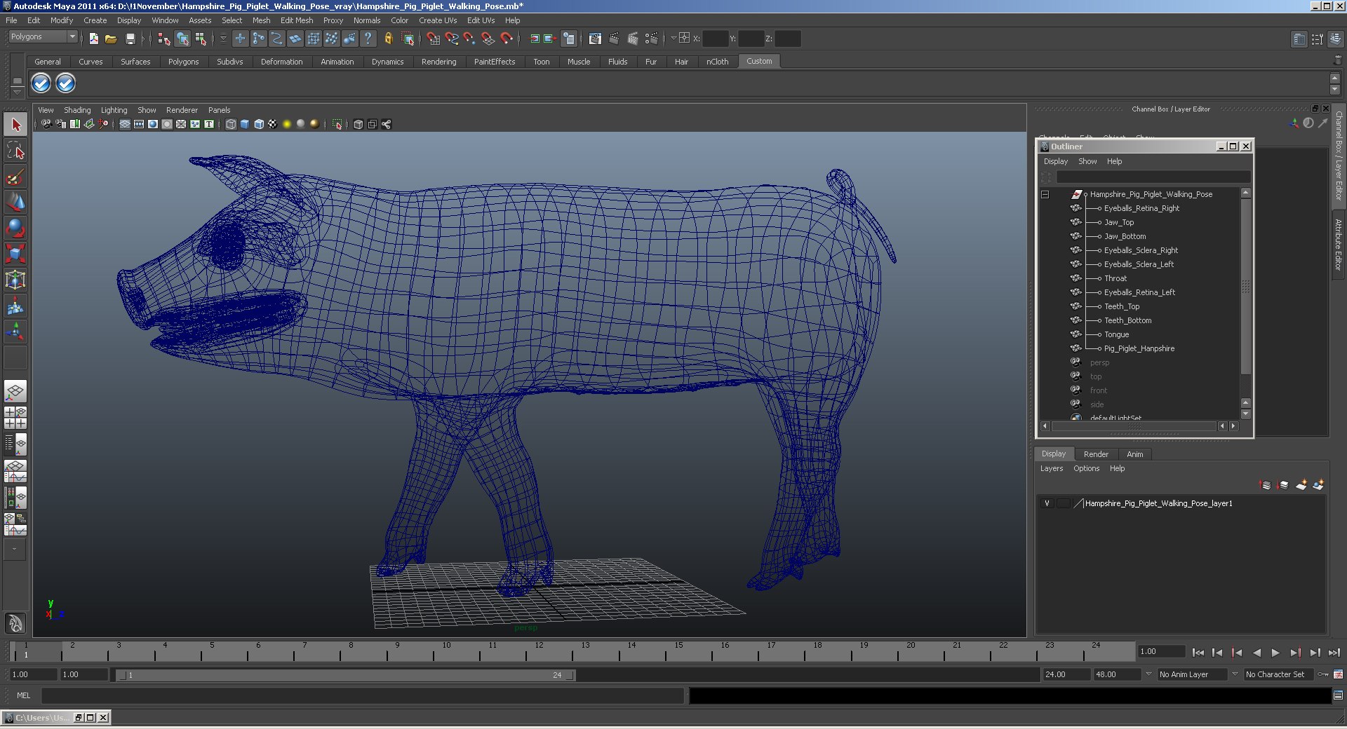 Pig Piglet Pietrain Walking 3D Model - TurboSquid 1355771