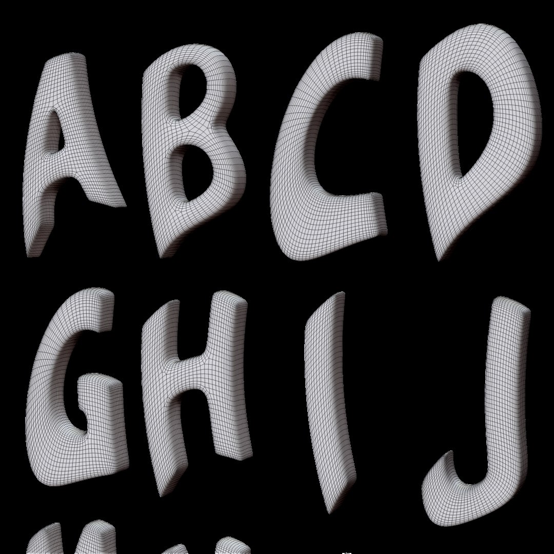 3D Letters Alphabet B - TurboSquid 1459742