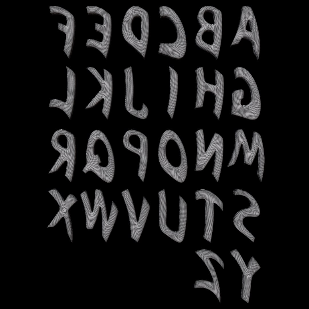 3D Letters Alphabet B - TurboSquid 1459742