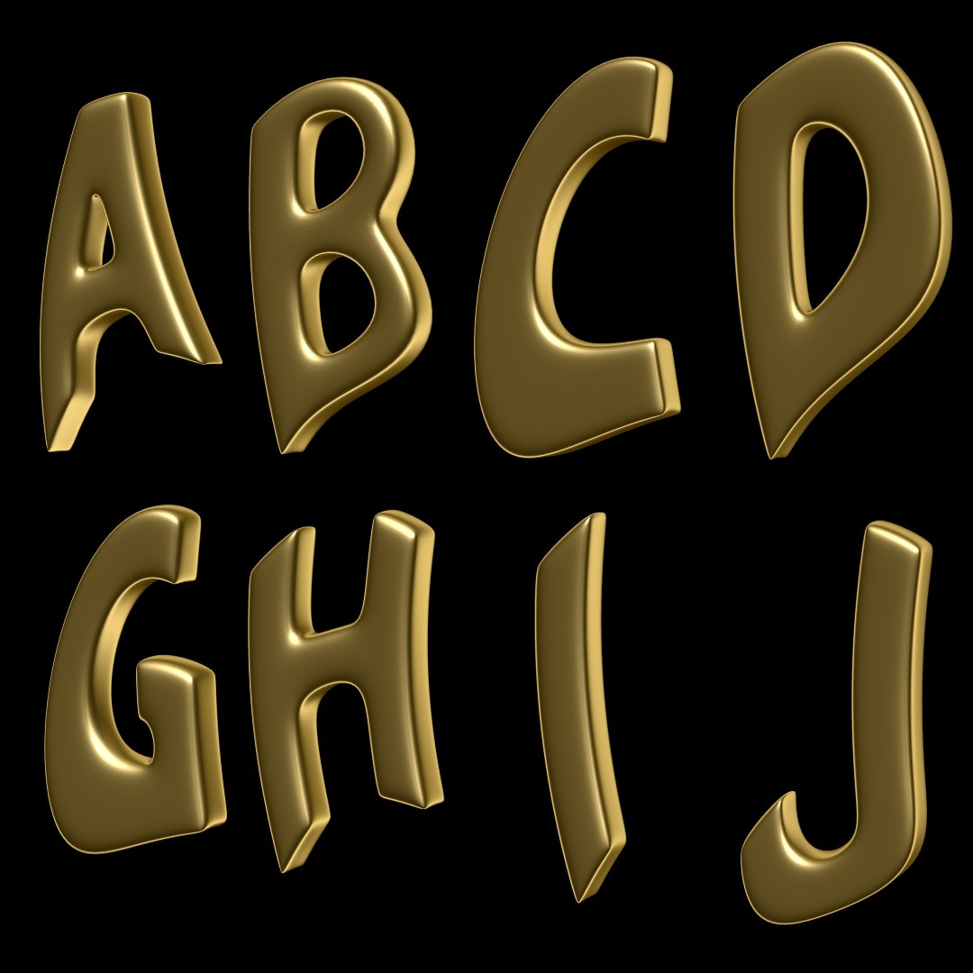 3D Letters Alphabet B - TurboSquid 1459742