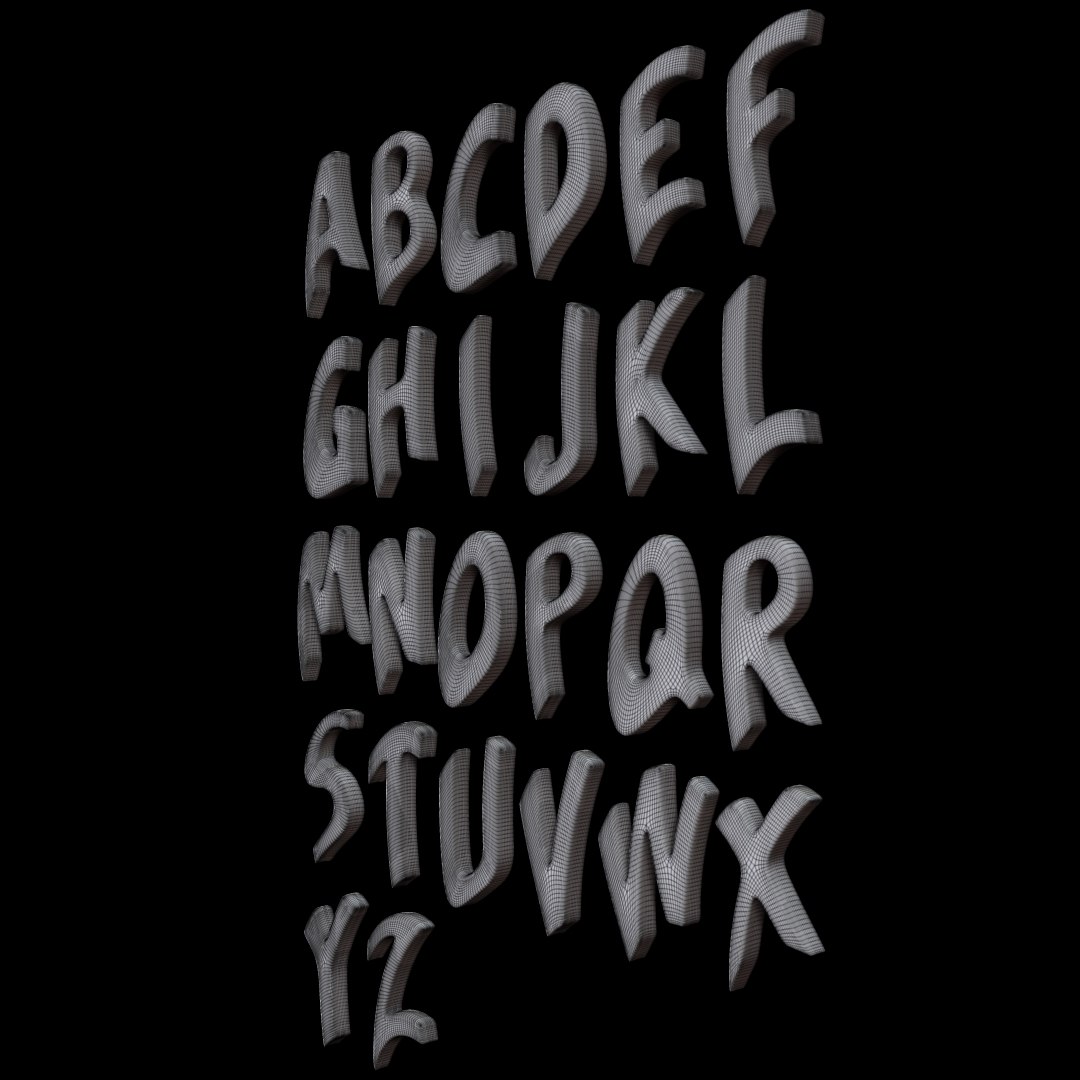 3D Letters Alphabet B - TurboSquid 1459742