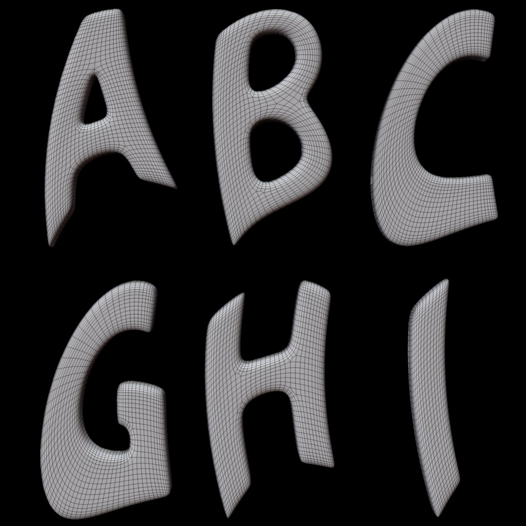 3D Letters Alphabet B - TurboSquid 1459742