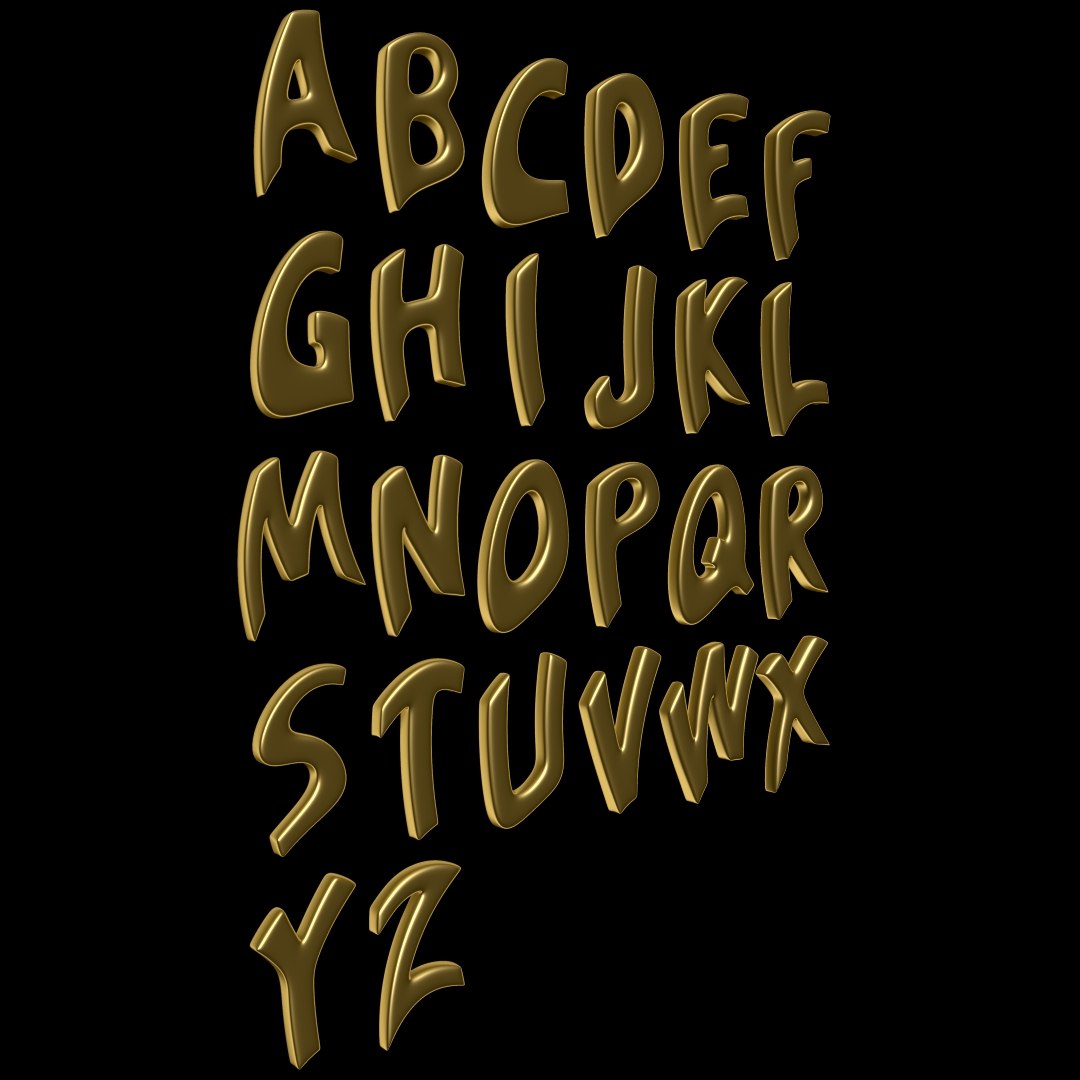 3D Letters Alphabet B - TurboSquid 1459742